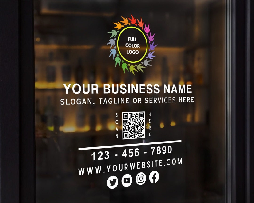 Premium Quality- Design Your Own Window Decal / Business Name or Logo ...