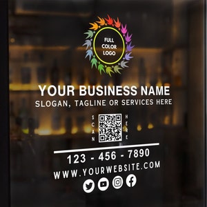 Premium Quality- Design Your Own Window Decal / Business Name or Logo ...