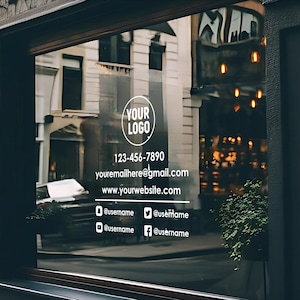 BEST SELLER - Custom Business Decal - Your Company Name - Logo ...