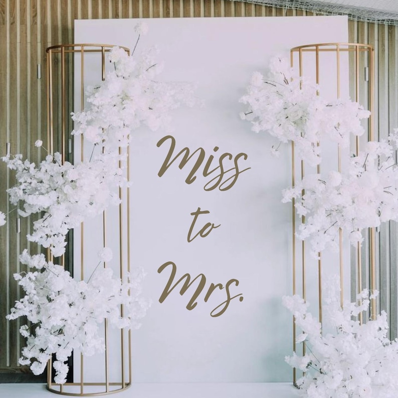 Custom Backdrop Decal, Personalized Wedding Decal, Birthday Decal, Baby ...