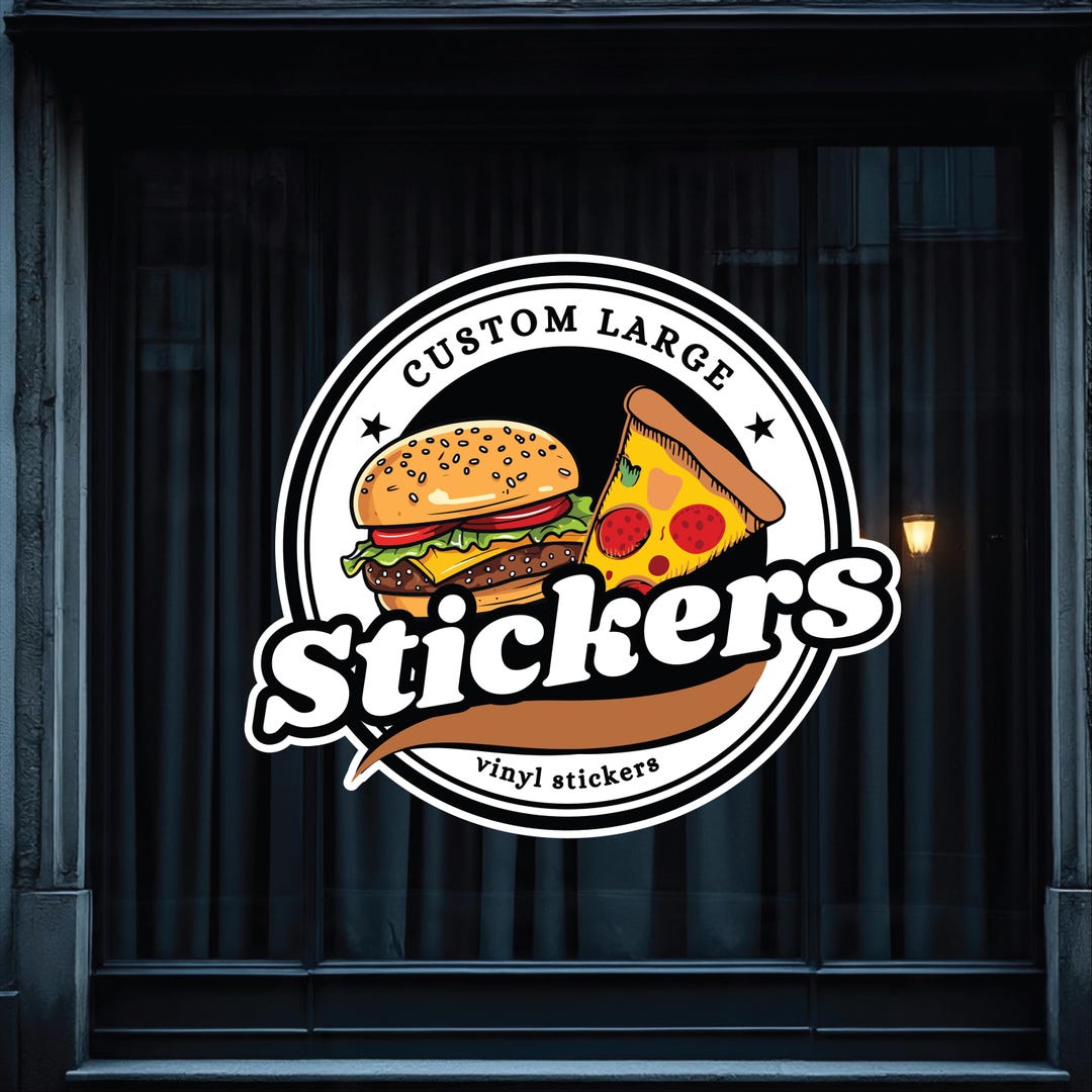 Custom Window Stickers - Slap up Plain Vinyl Decal - Your Business Logo ...