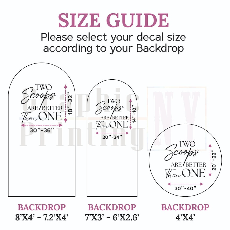 Custom Backdrop Decal, Personalized Wedding Decal, Birthday Decal, Baby ...