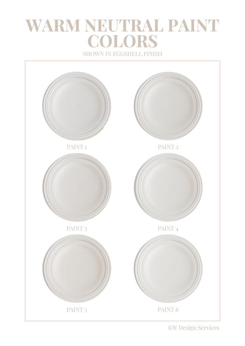 PAINT COLOR PALETTE: Warm Neutrals Benjamin Moore - Etsy