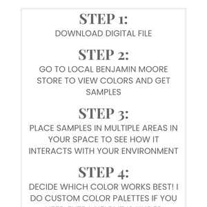 PAINT COLOR PALETTE: Boys Room Blue, Benjamin Moore Paints - Etsy
