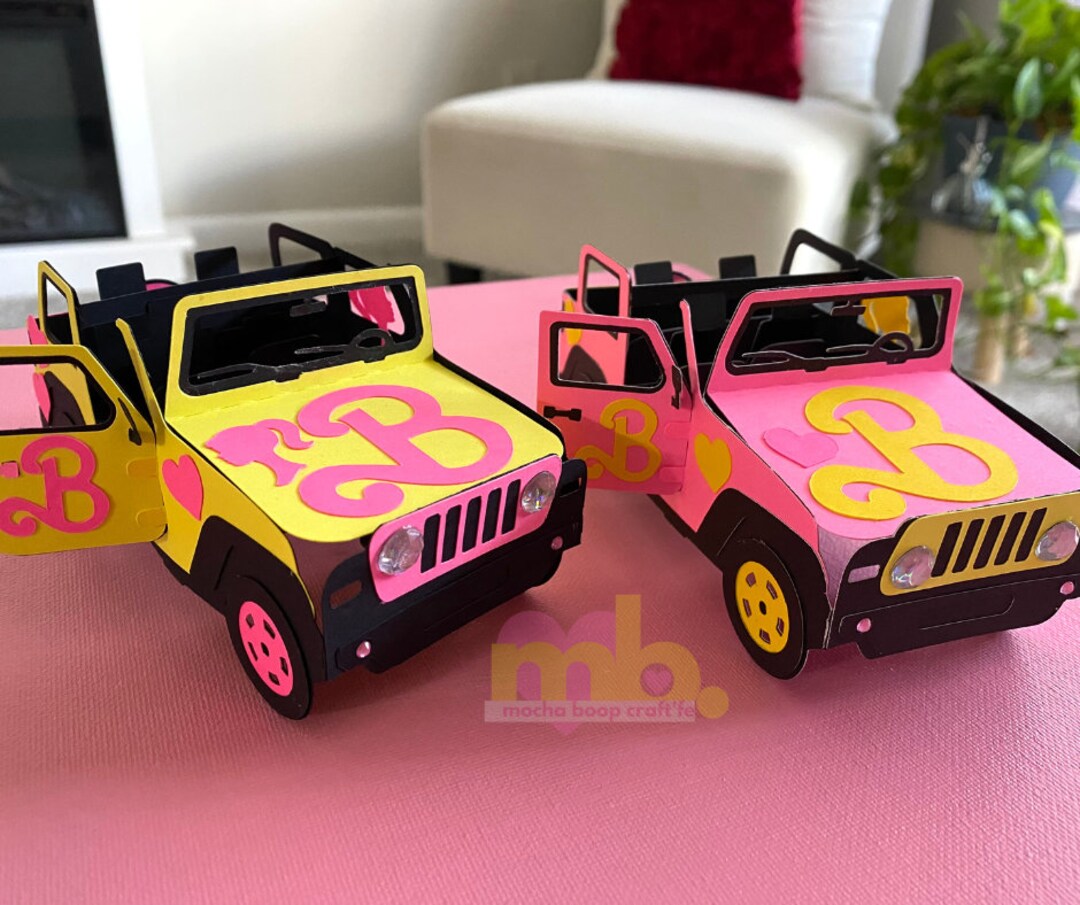Barbie Jeep Pop up Card - Etsy