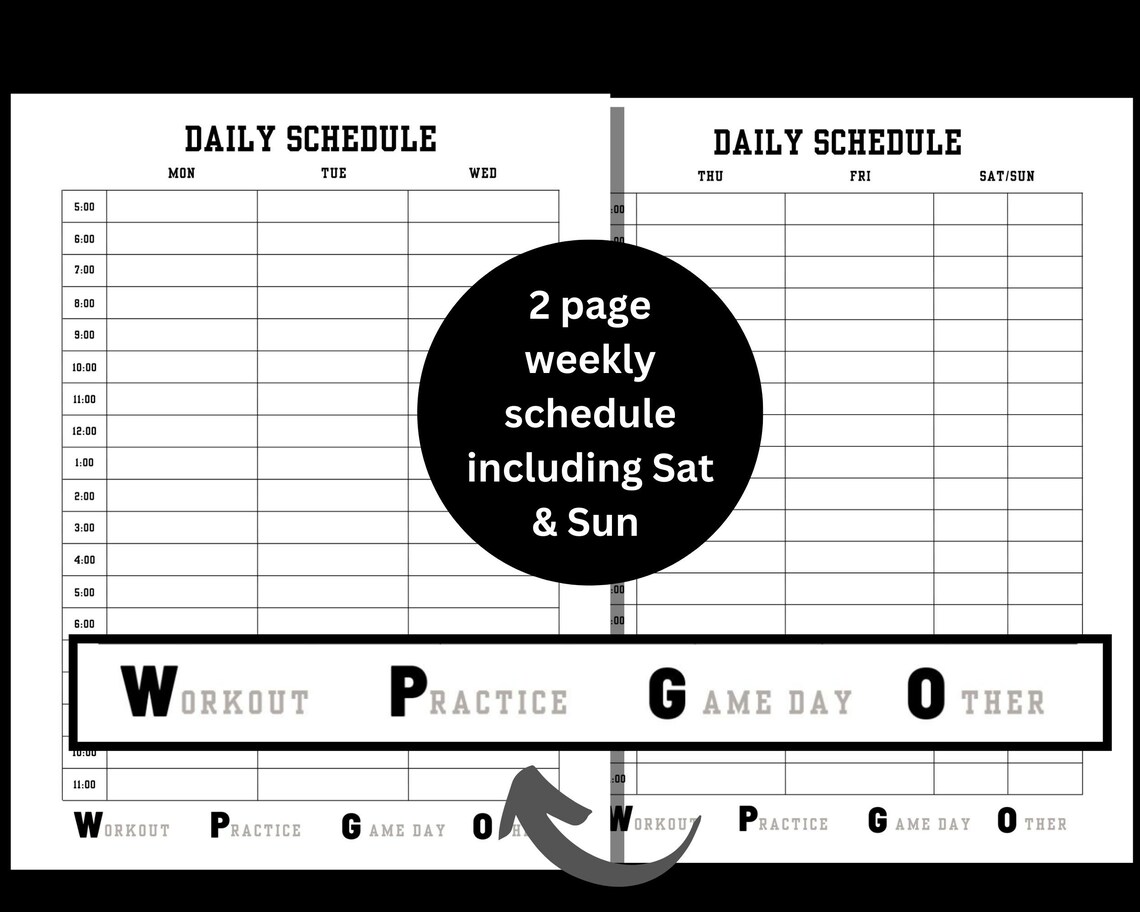 2024 Student Athlete DAILY PLANNER Bundle | PRINTABLE & Digital ...
