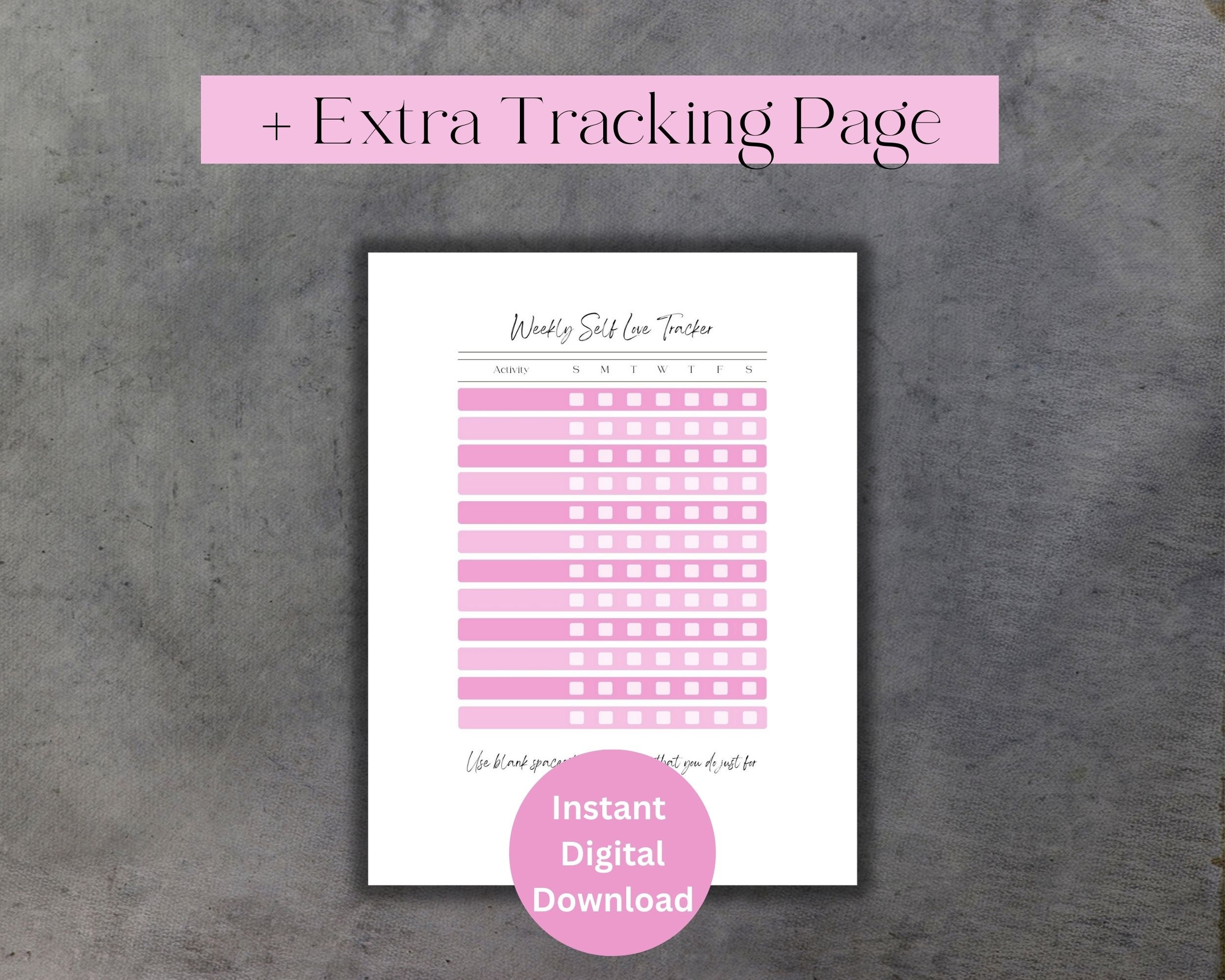 Self-love BUNDLE Digital Download Gratitude Worksheet Positive Affirmations Daily, Weekly ...