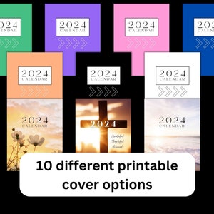 2024 Calendar PRINTABLE | Simple Design With Notes Area on Each Month ...