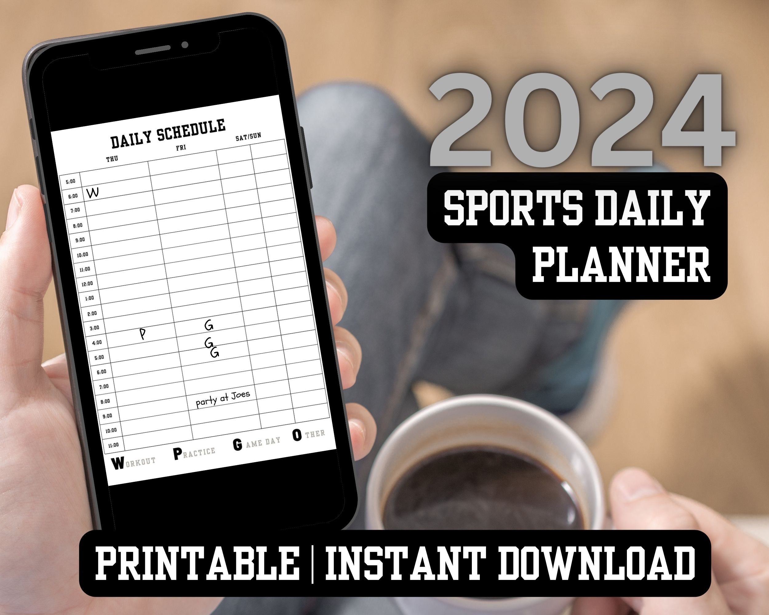 2024 Student Athlete DAILY PLANNER Bundle | PRINTABLE & Digital ...
