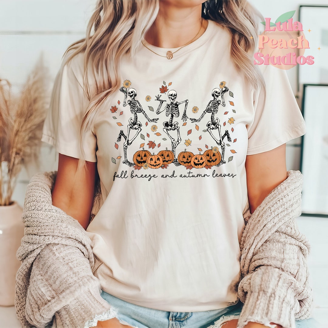 Fall Breeze and Autumn Leaves DTF, Spooky DTF, Halloween, T-shirt ...