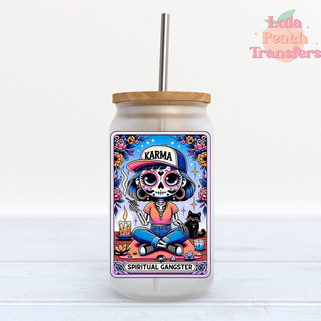Karma Spiritual Gangster Cup Wrap 16oz Karma UVDTF, UV Dtf Cup Wrap, Uv ...