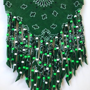 Rave Bandana / Festival Dust Mask With Bead Fringe - Etsy