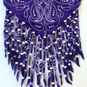Rave Bandana / Festival Dust Mask With Bead Fringe - Etsy