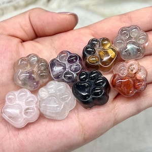Mini Crystal Paws in Resin, Dog, Cat, Animal Lover, Pet Memorial Decor ...