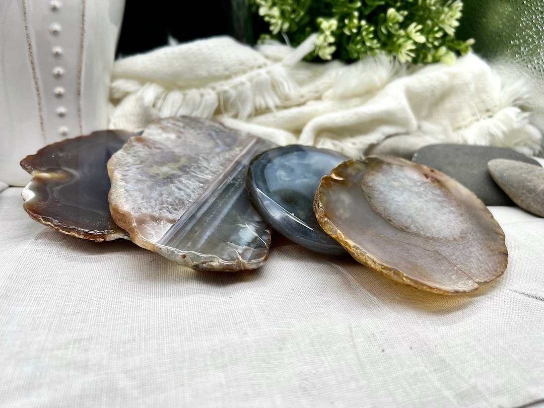 Agate Slabs, Crystal Slabs, Banded Agate Slice, Charging Plate, for ...