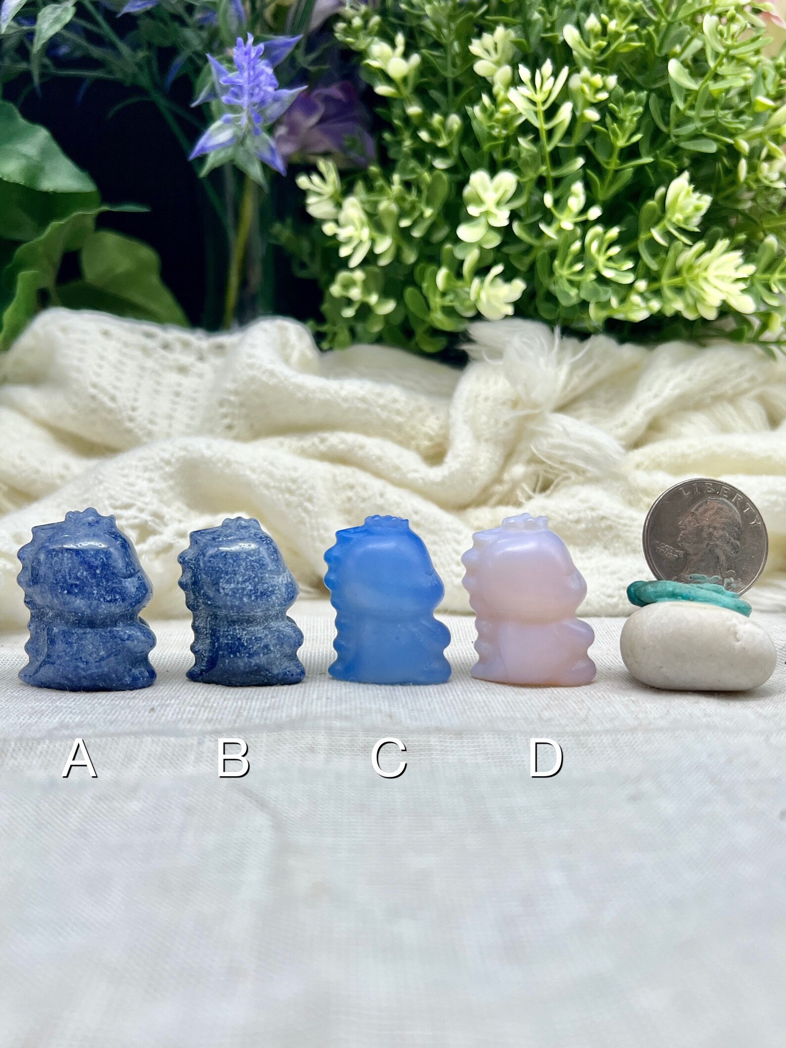 Crystal Dinosaur Baby, Blue Aventurine, Blue and Pink Opalite, Rose ...