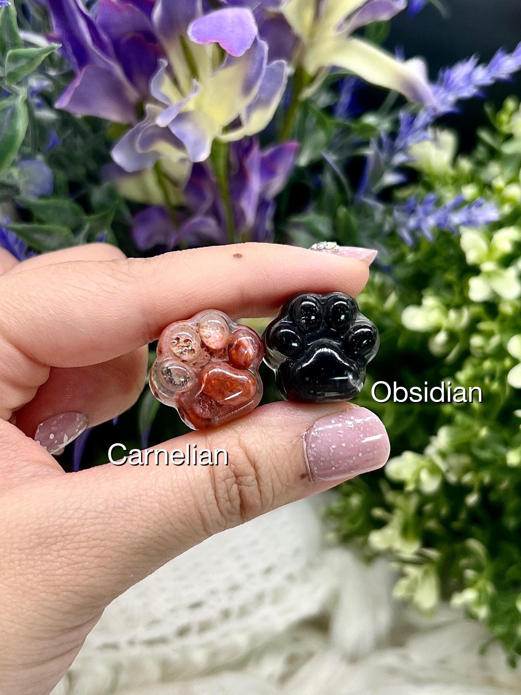 Mini Crystal Paws in Resin, Dog, Cat, Animal Lover, Pet Memorial Decor ...