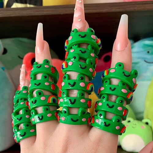 Neapolitan Cow Clay Ring Polymer Clay Aesthetic Statement - Etsy