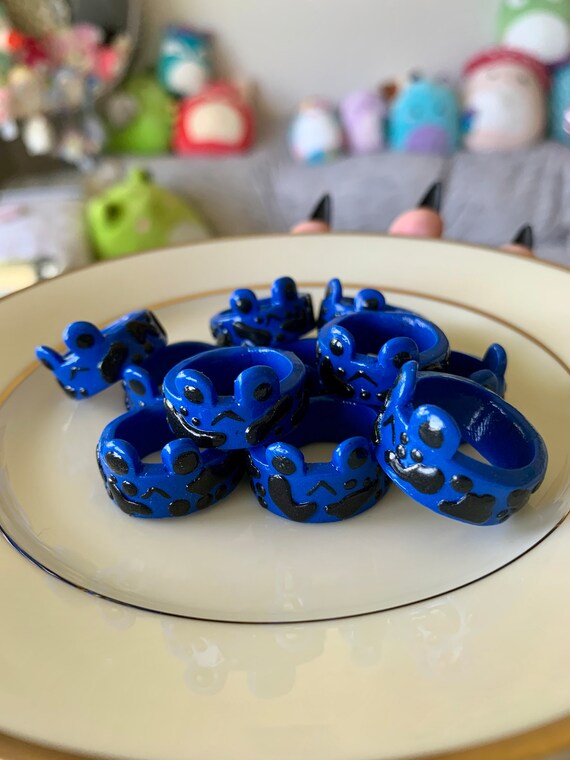 Blue Poison Dart Frog Clay Ring Polymer Clay Animal Frogs - Etsy