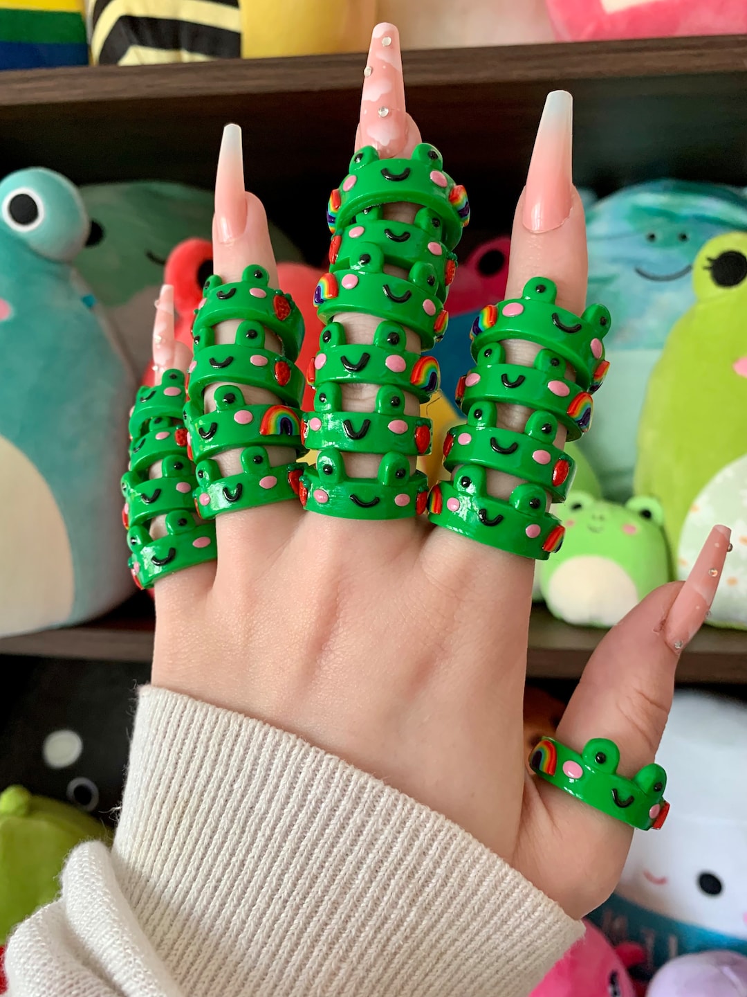 Frog ring cute store