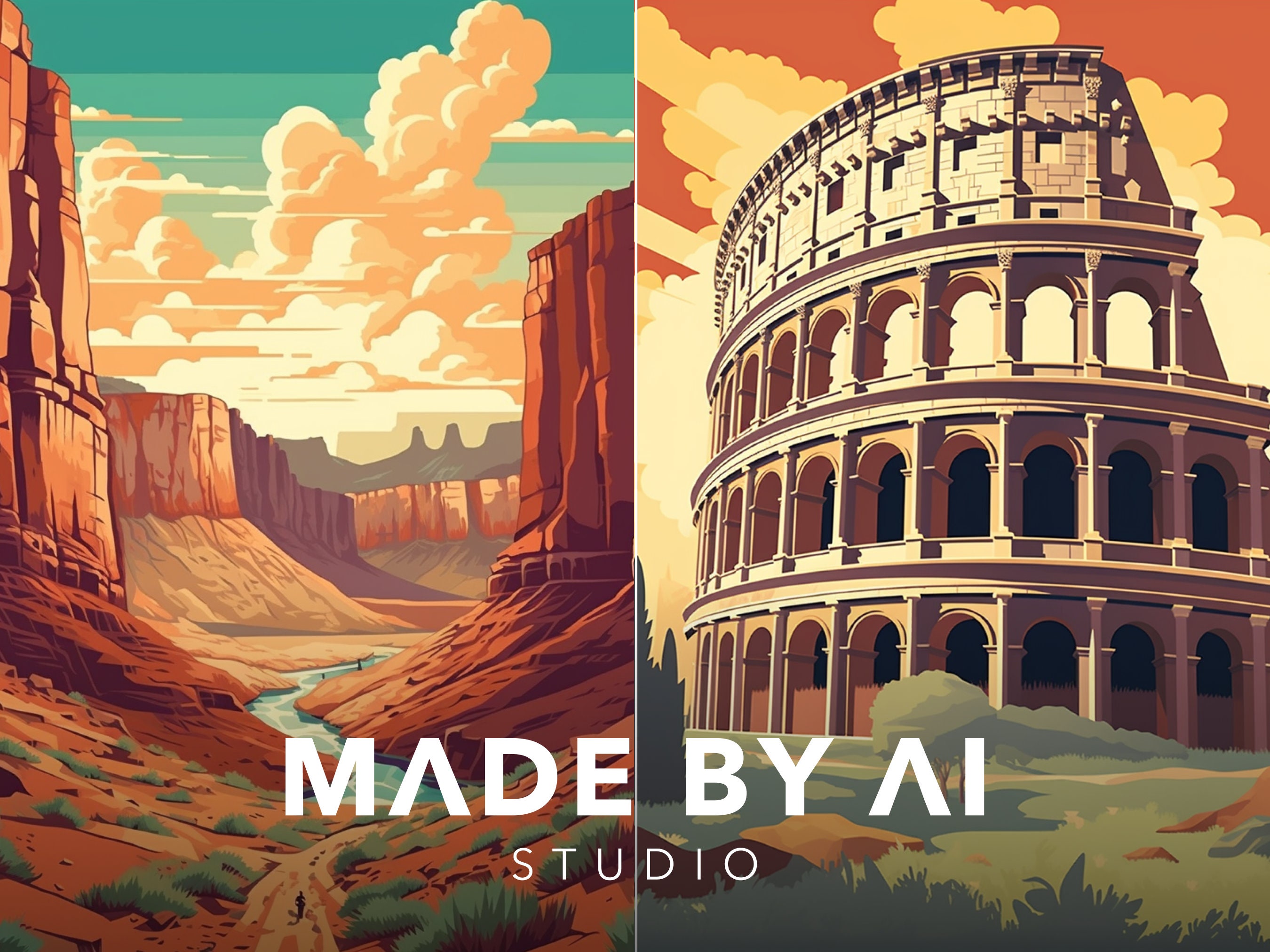 Vintage Travel Poster Midjourney Prompt Customizable AI Travel Poster ...