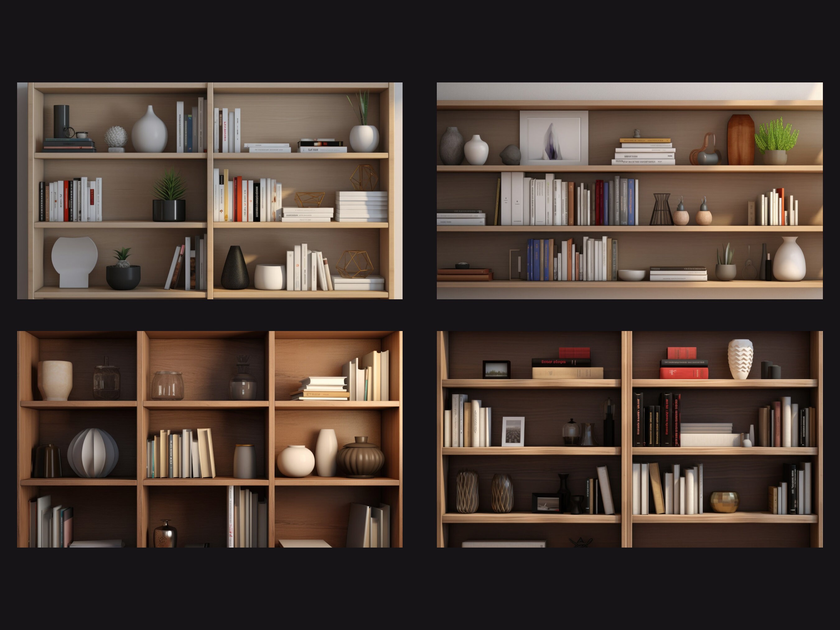 10 Minimalist Bookshelf Zoom Backgrounds Realistic Virtual Backgrounds ...