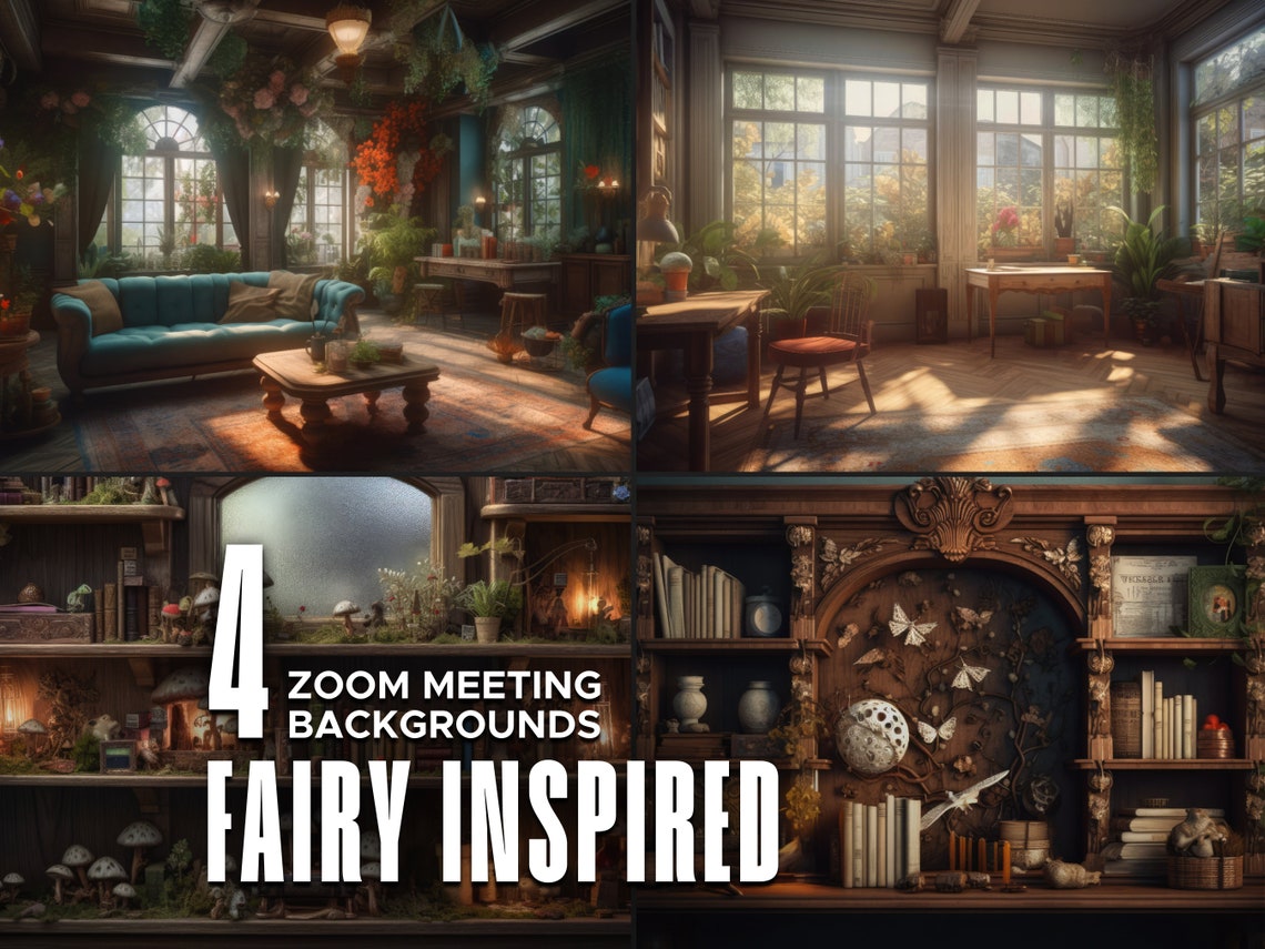 4 Fairy Inspired Zoom Backgrounds Realistic Zoom Meeting Virtual ...