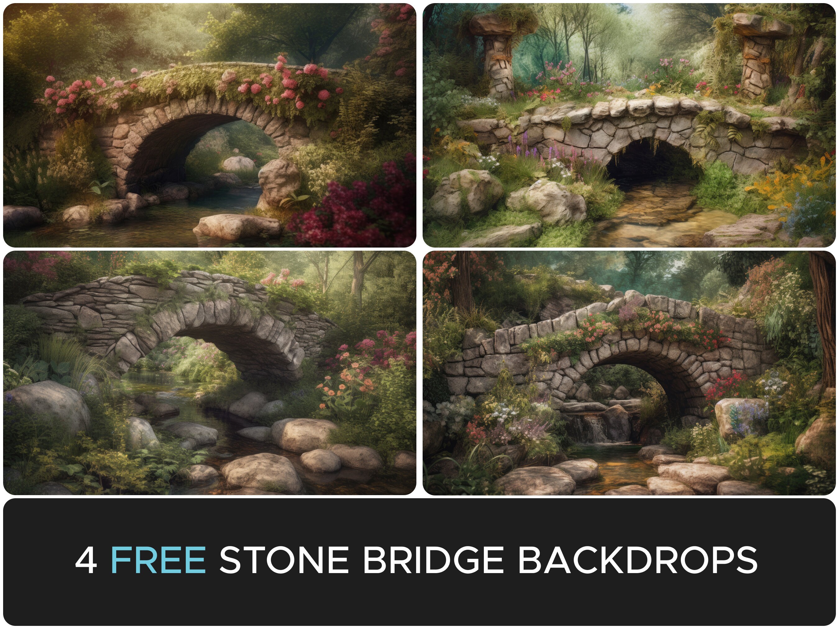 10 Whimsical Garden Backdrops Bundle Photoshop Overlays - Etsy