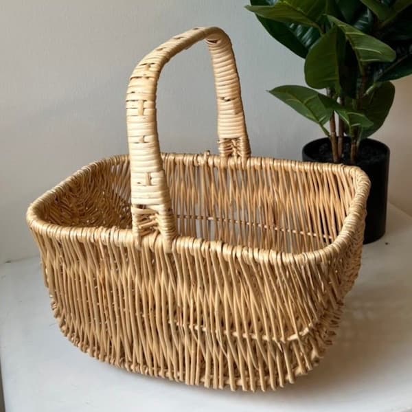 Wicker Basket - Etsy