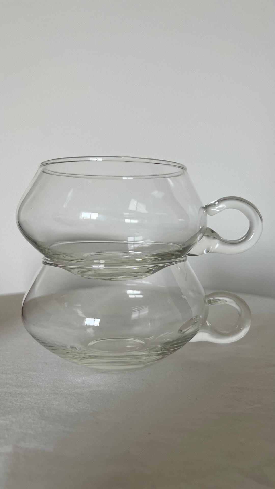 Mid Century Modern Glass Cups Riekes-crisa Moderno Hand Blown - Etsy