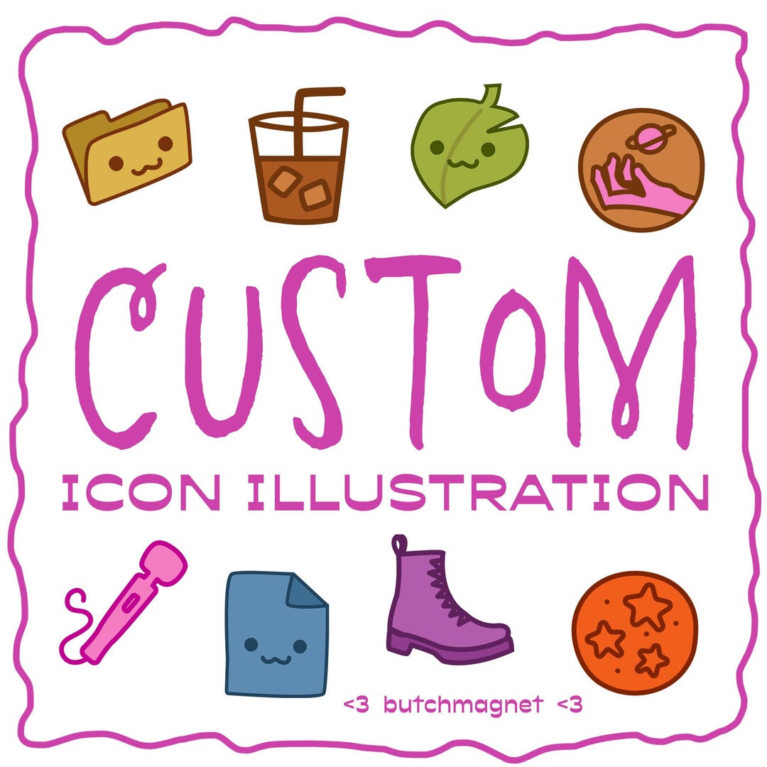 Custom Icon Illustration | Hand Drawn Cute Icons for Website Branding ...