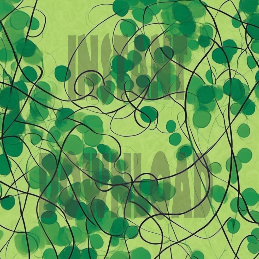 Cute Garden Leaves and Vines Instant Downloadable Art - Etsy