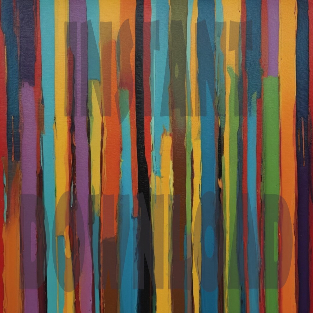 Colorful Rainbow Stripe Abstract Instant Digital Download Art Print - Etsy