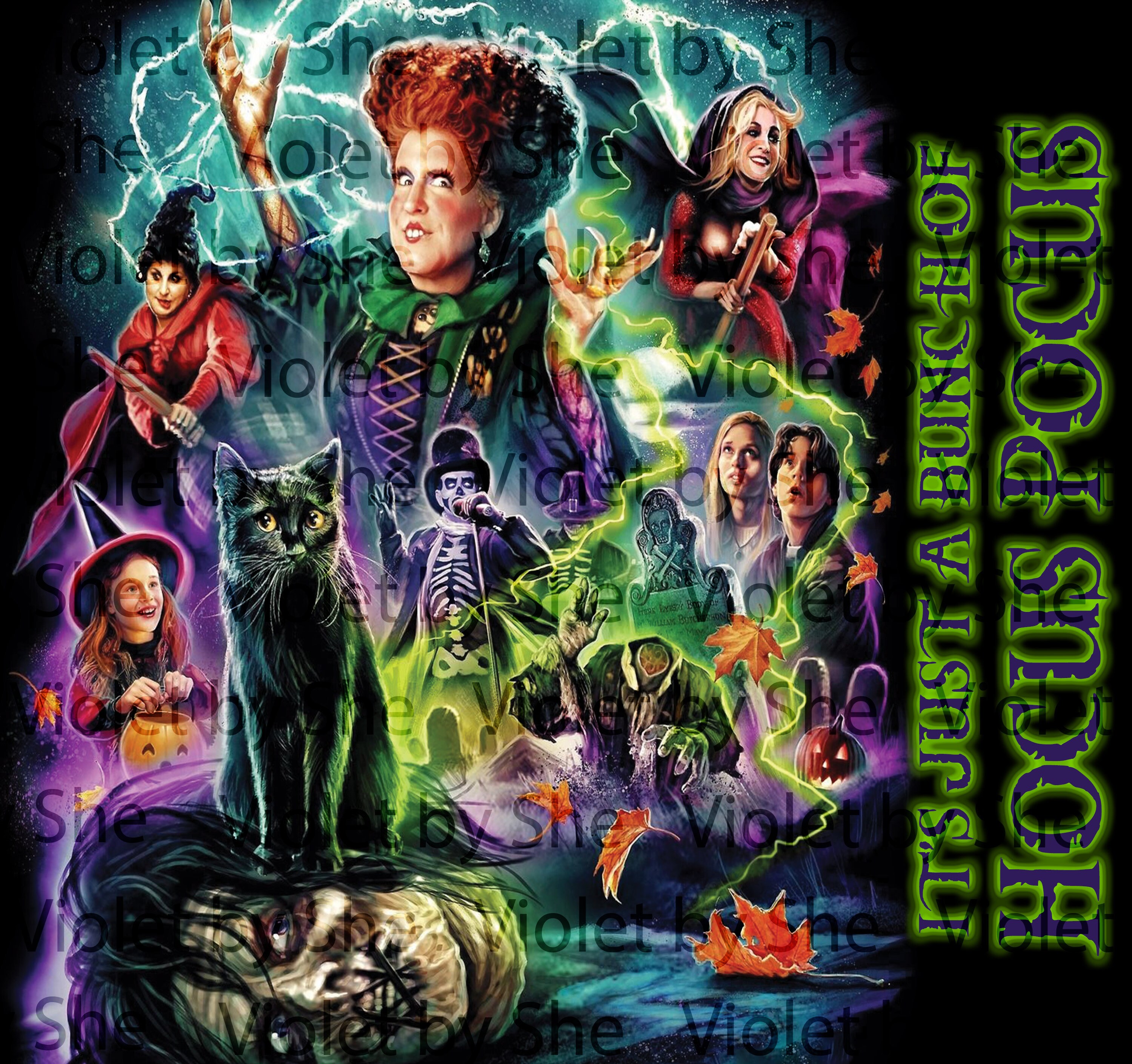 Hocus Pocus Halloween Animation Template for Sublimation Tumblers 20oz ...