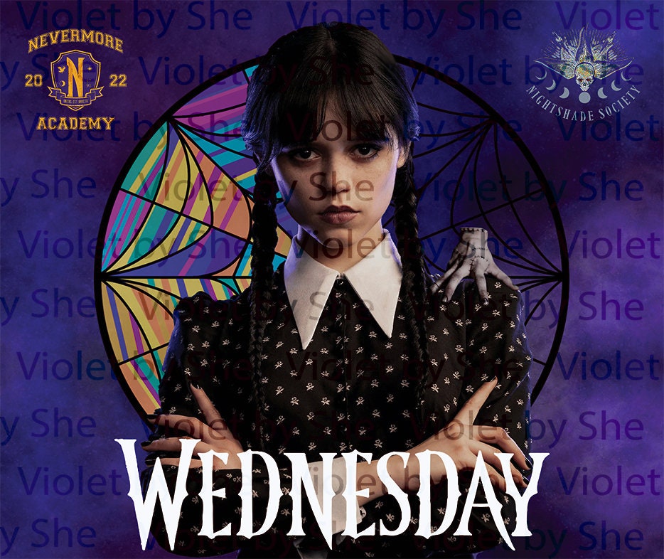 Wednesday Merlina Addams Template for Tumblers 20&30oz Sublimation ...