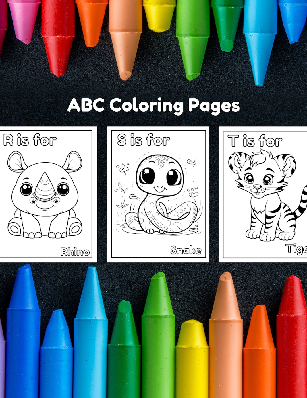ABC Coloring Pages, Coloring Book Keepsake, ABC Animal Coloring Book ...