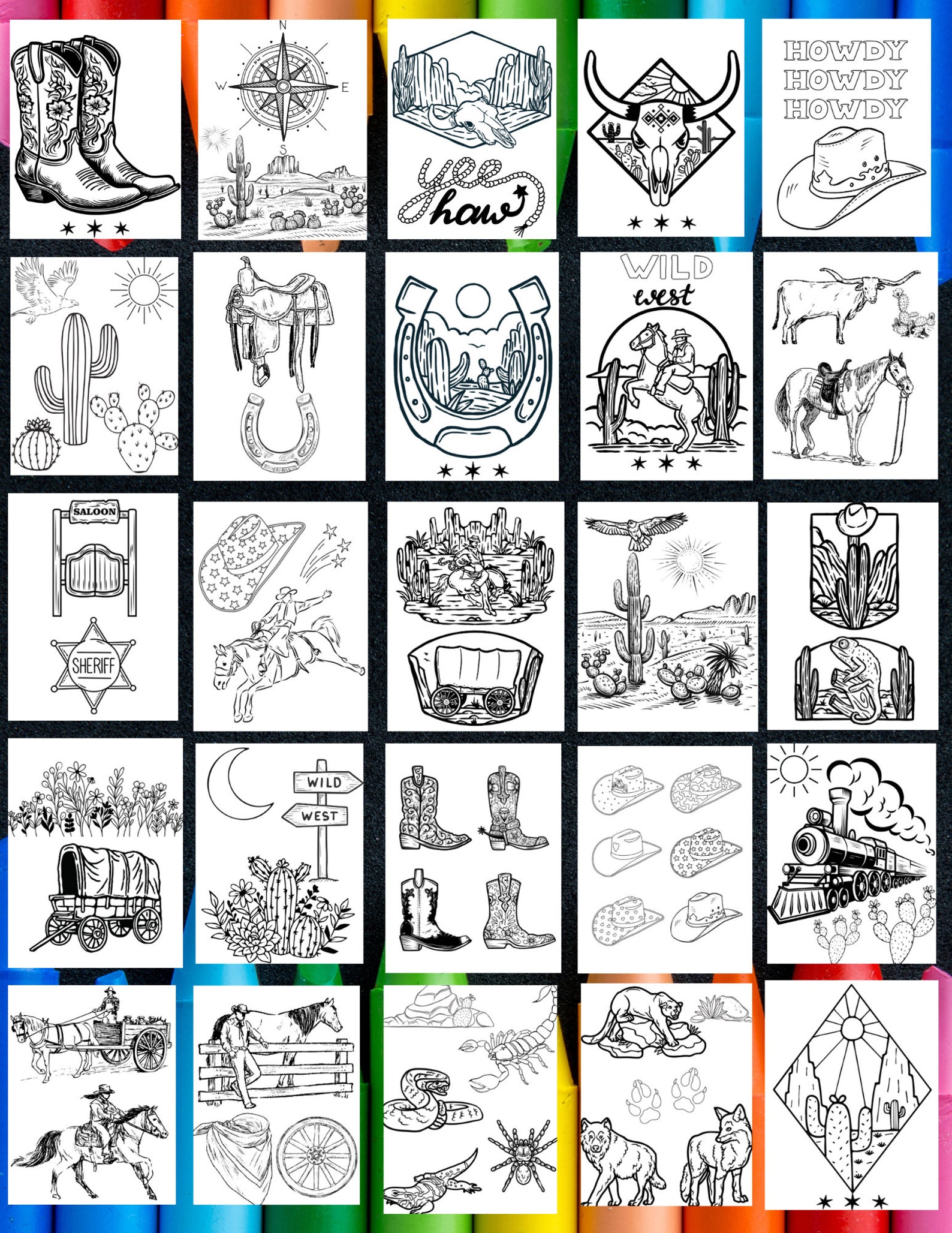 Western Coloring Pages | Wild West Coloring Pages | Coloring Pages for ...