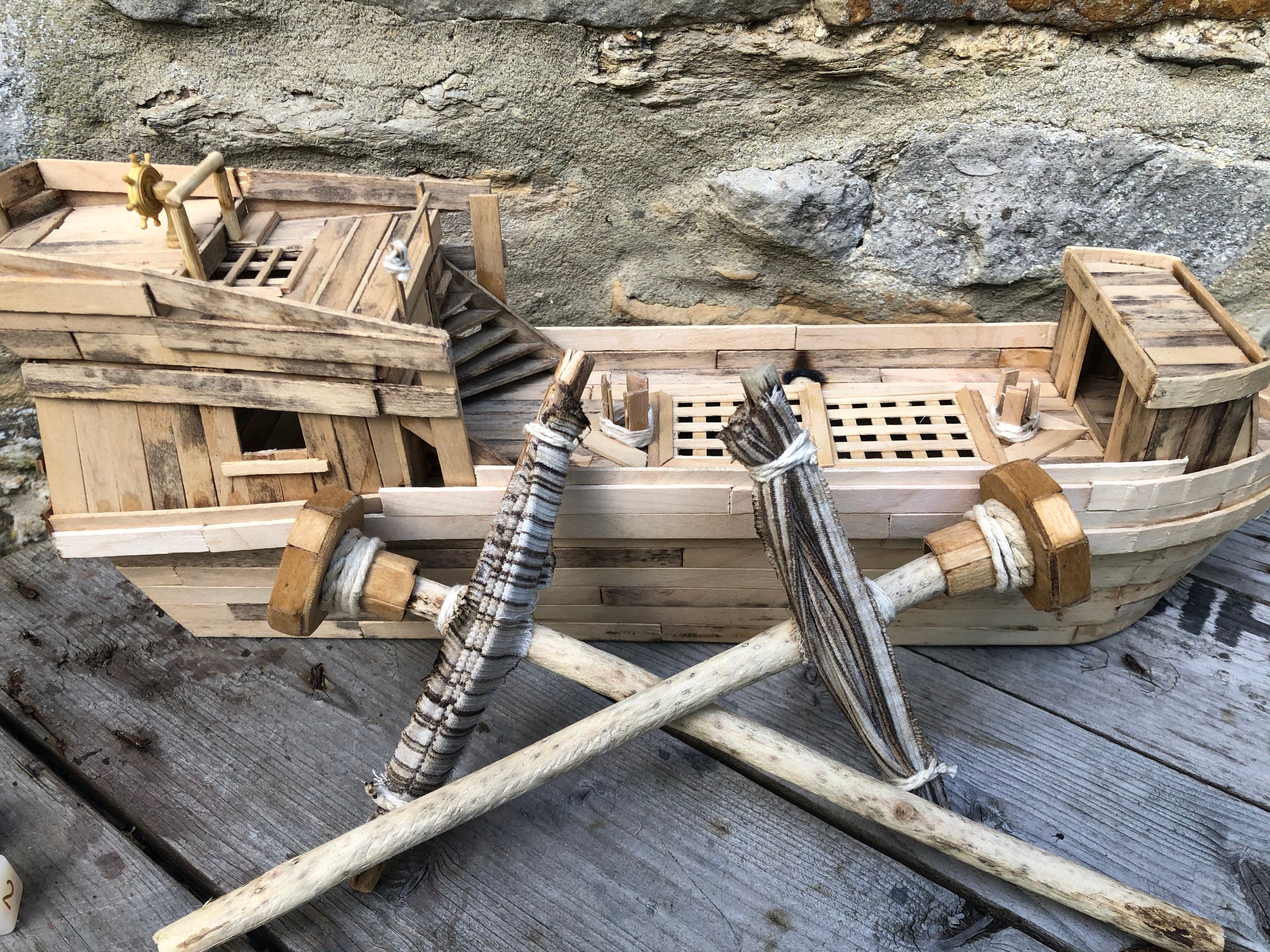 Miniature Frigate Ship With FREE Rowboat | 28mm 32mm 1\56 Tabletop ...