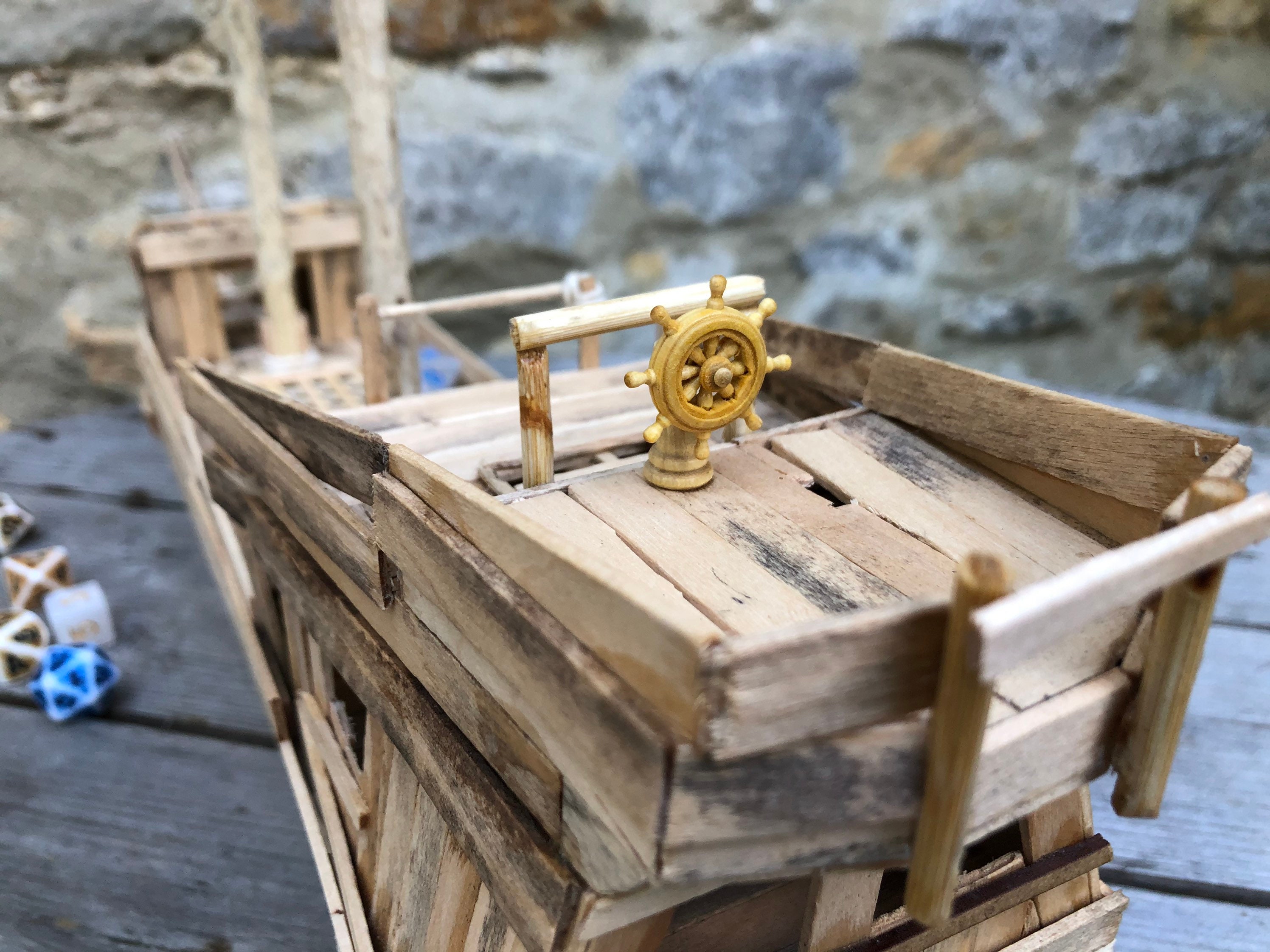 Miniature Frigate Ship With FREE Rowboat 28mm 32mm 156 Tabletop Gaming ...