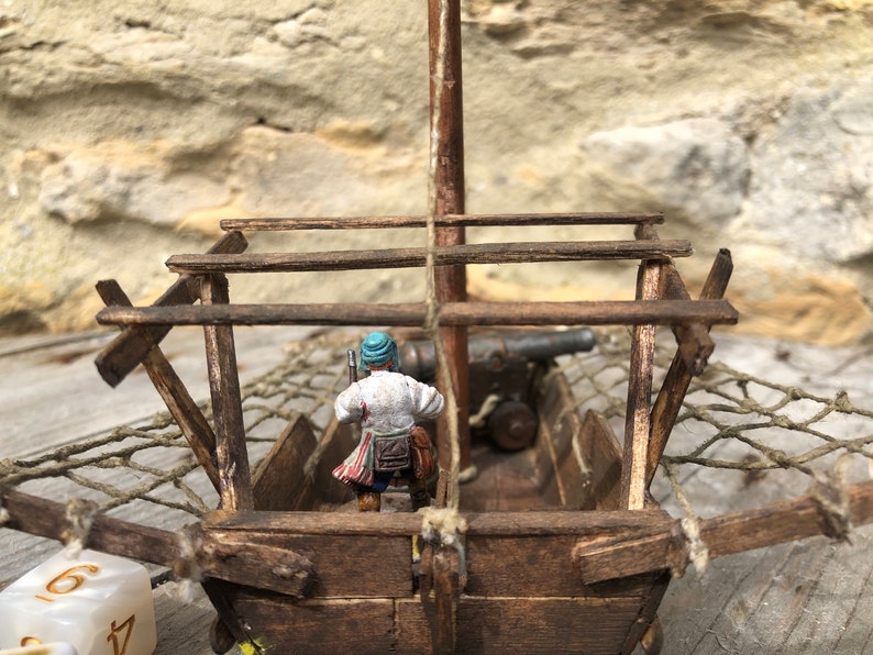 Miniature Sailboat With FREE Rowboat | 28mm 32mm 1\56 Tabletop Gaming ...