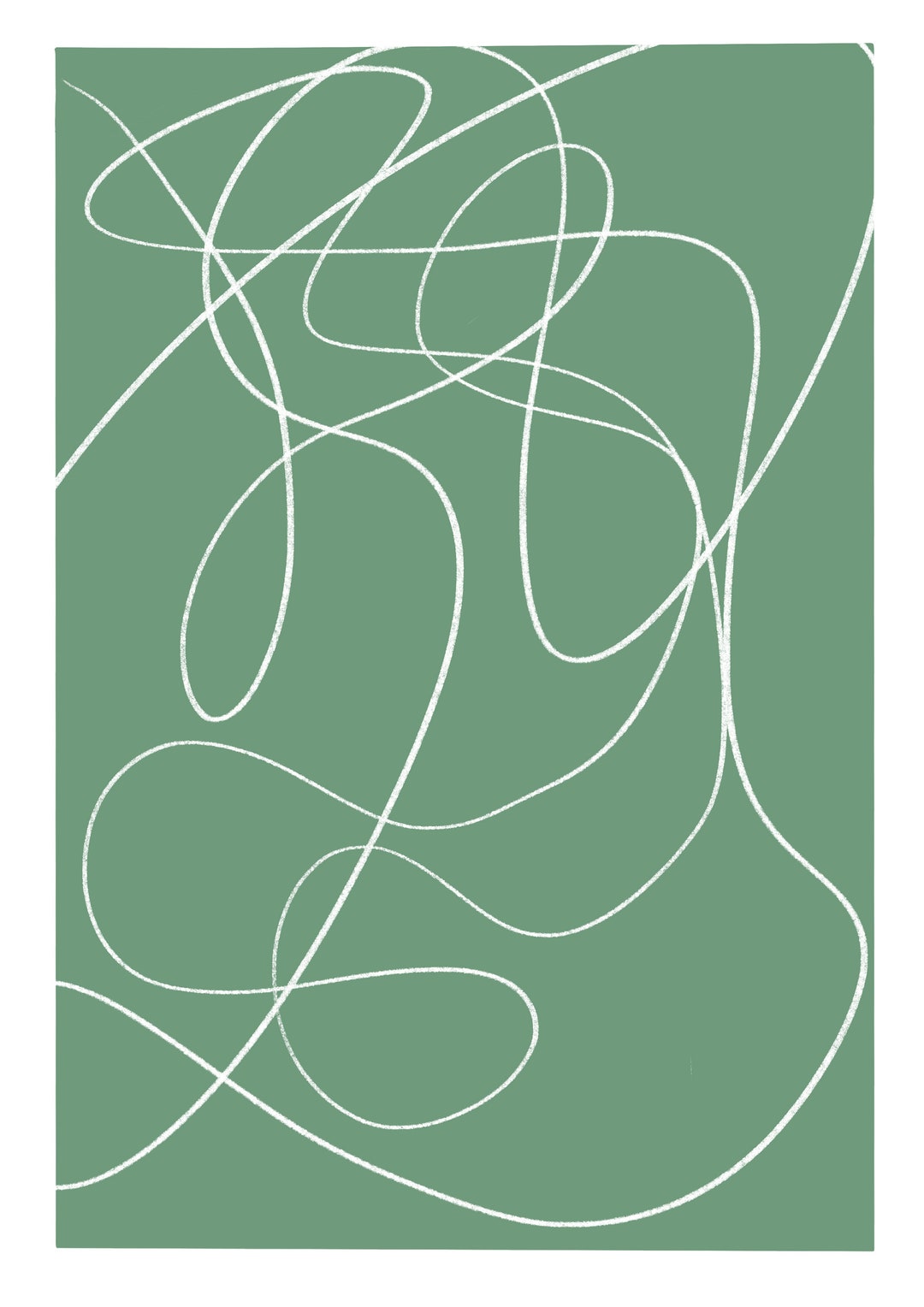 3 Green Printable Line Art Pieces - Etsy
