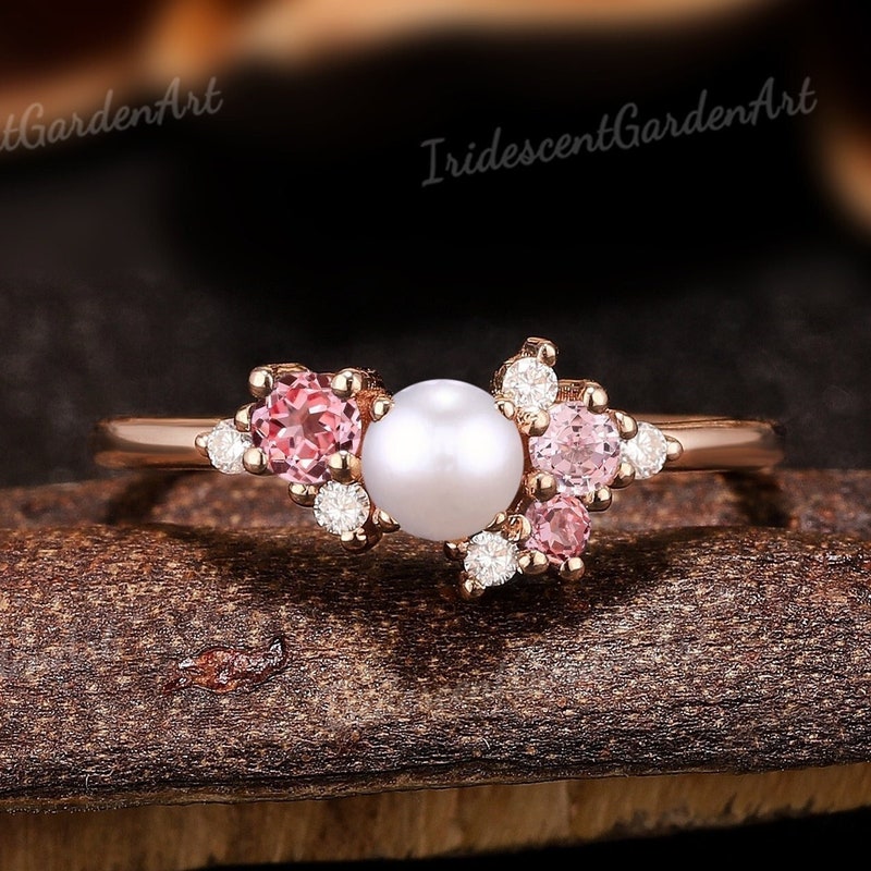 Pink Pearl Ring - Etsy