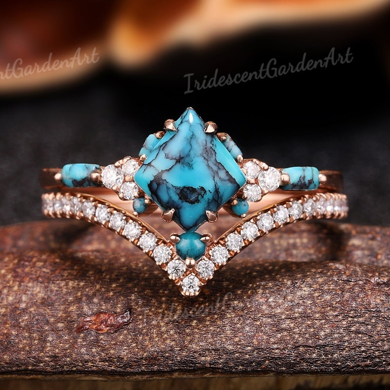 Turquoise Wedding Ring - Etsy