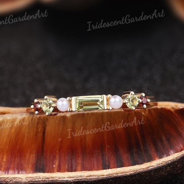 Ruby Peridot Ring - Etsy