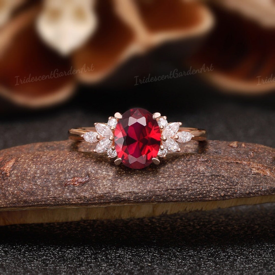 Vintage Garnet Engagement Rings