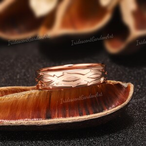 Nature Inspired Men's Engagement Ring Branch Ring Rose Gold Mens ...