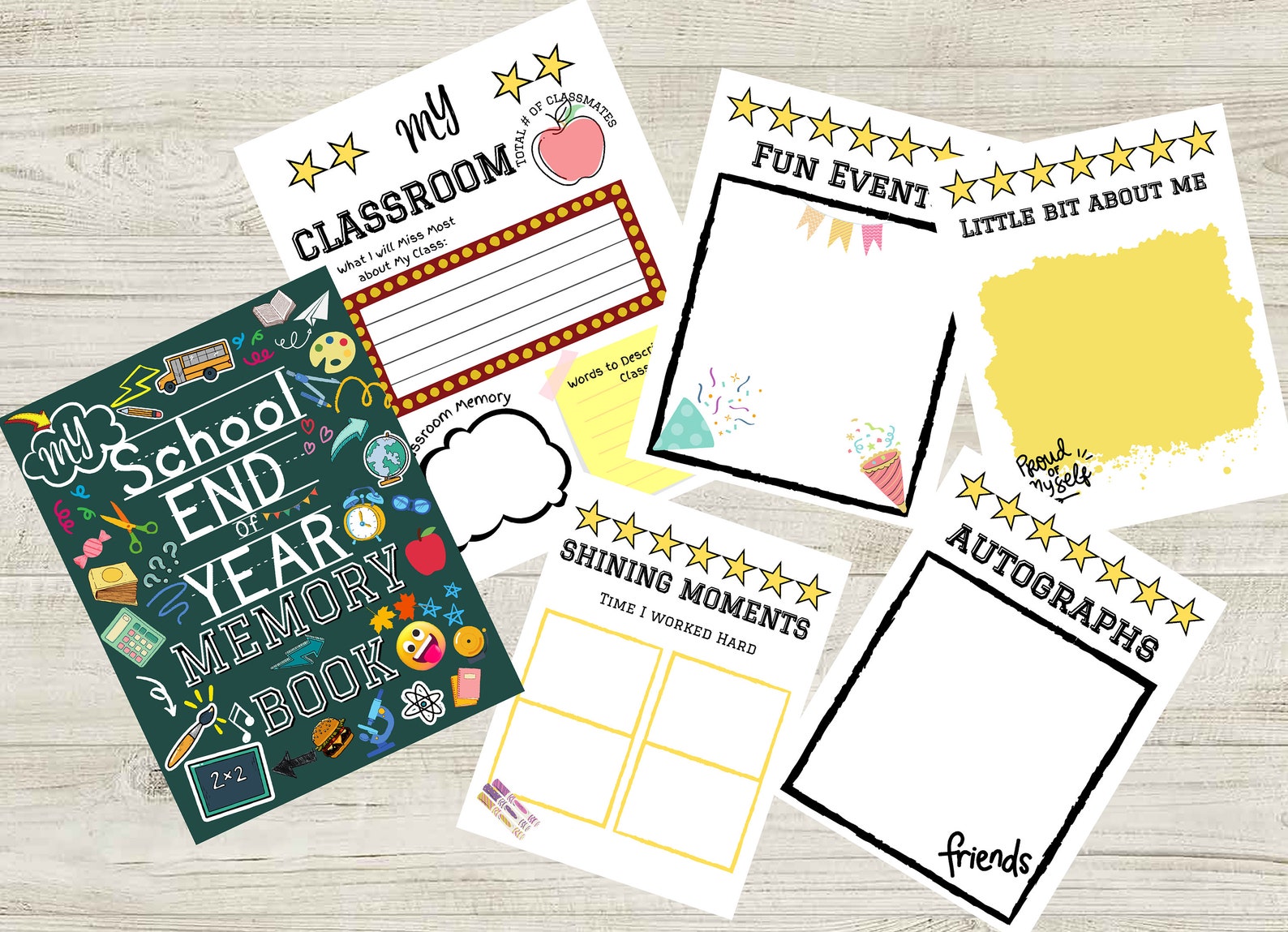 Back to School New Year Memory Book Keepsake Great for Preschool-2nd ...