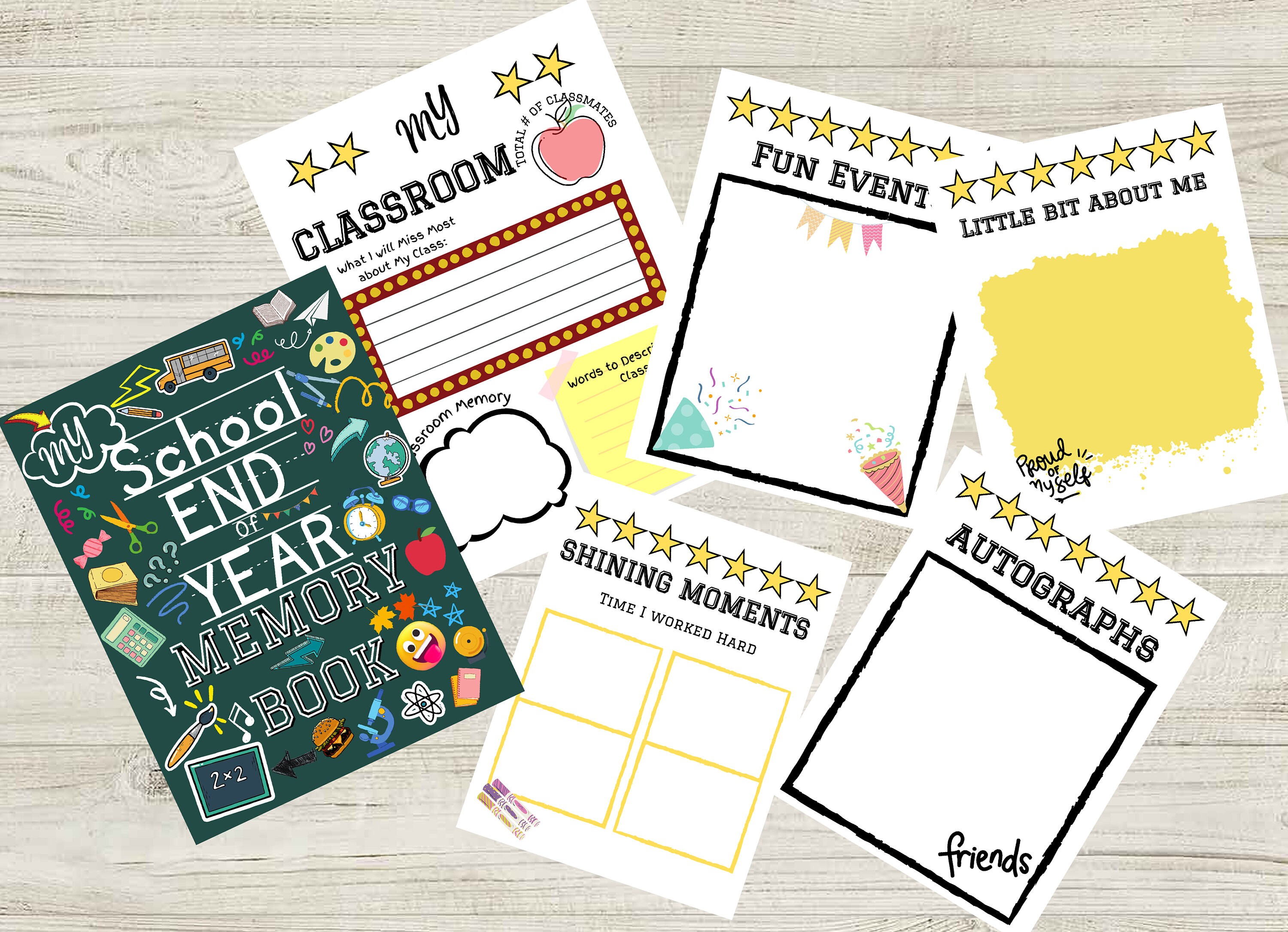 Back to School New Year Memory Book Keepsake Great for Preschool-2nd ...