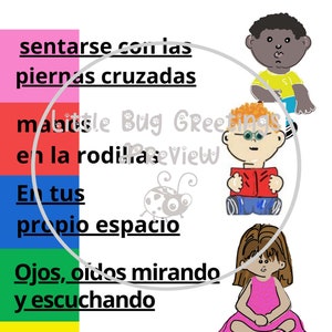 Circle / Rug Time Behavior the Best Chart Poster! Spanish and English ...