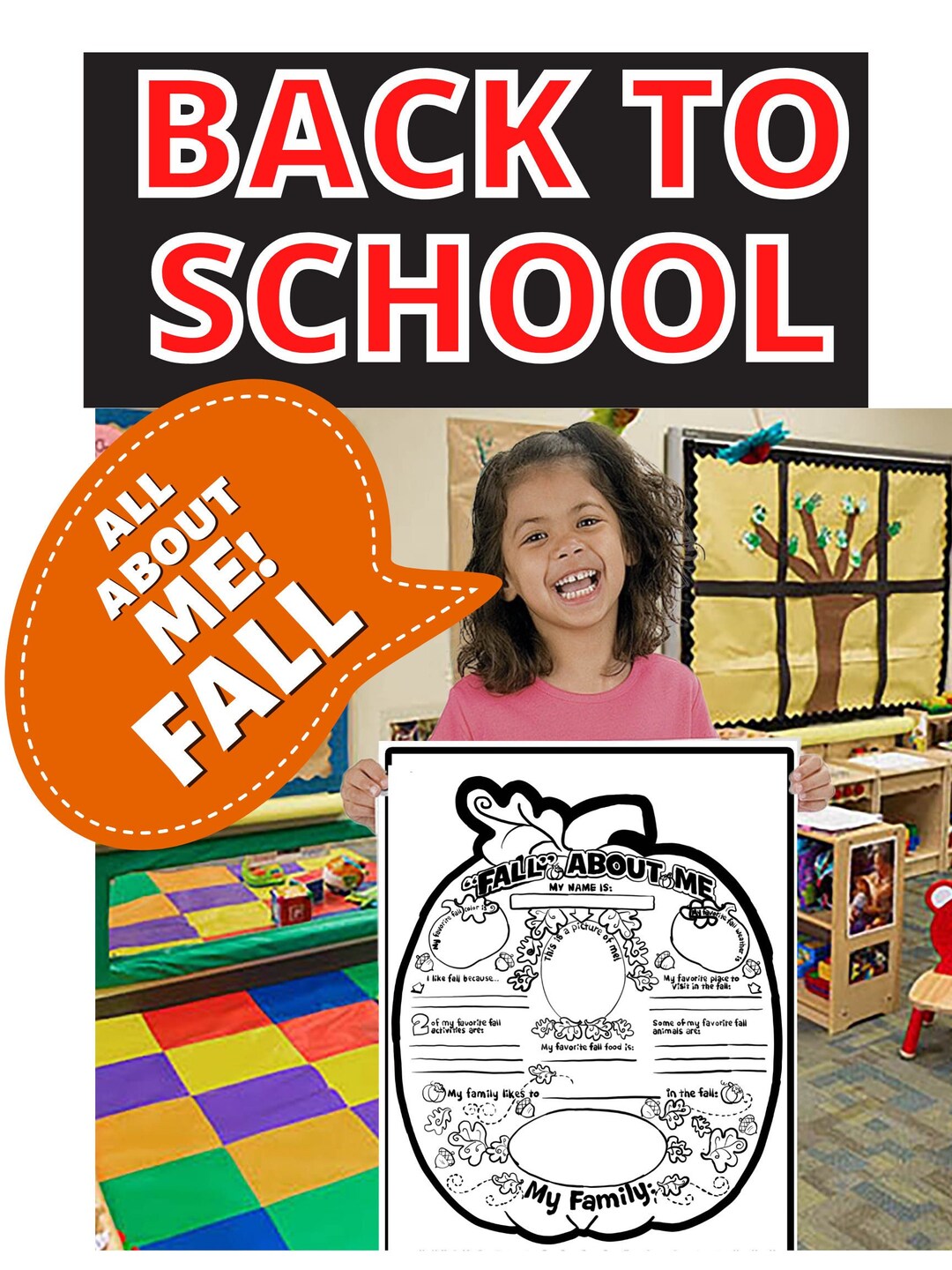 Back to School! Color Your Own All About Me FALL Poster! PDF Download ...